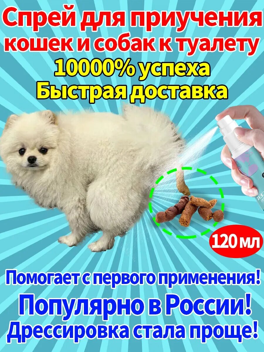 Спрей для приучения к туалету собак 120 мл