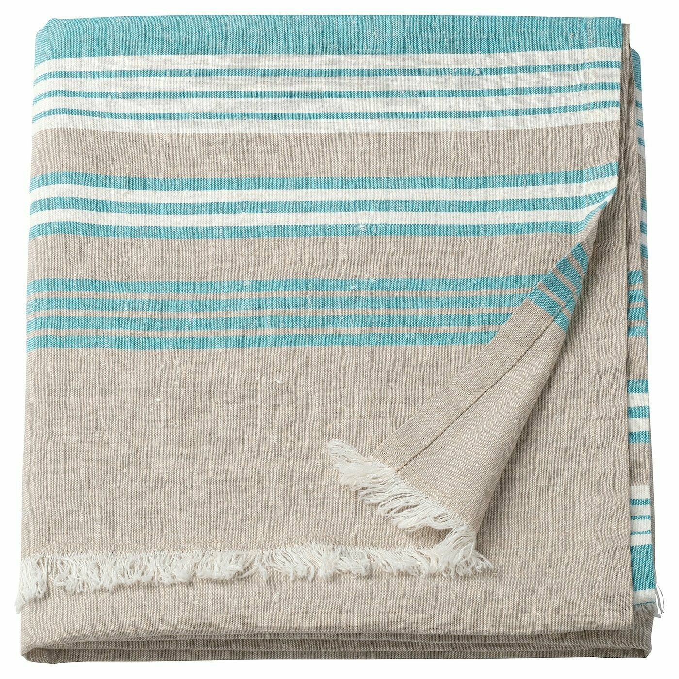 TALLAVMAL Плед икеа, в полоску/бежевый 130x170 см (20485949)