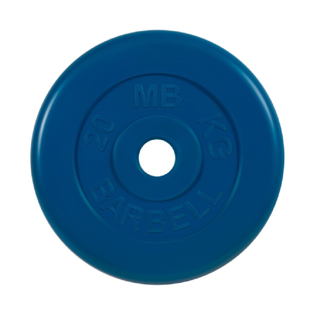 Блины для штанги и гантелей MB Barbell 20 кг 51 мм, стальная втулка, синий