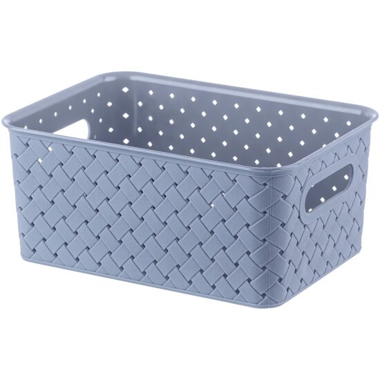 Корзинка для хранения EL Casa "Береста" 3 л, 23,5х17,3х10,5 см, синий (812251)