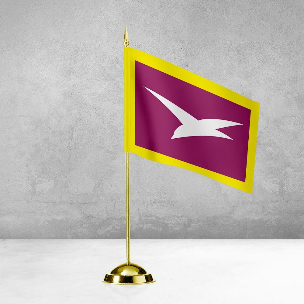 Настольный флаг Чехова на пластиковой подставке под золото