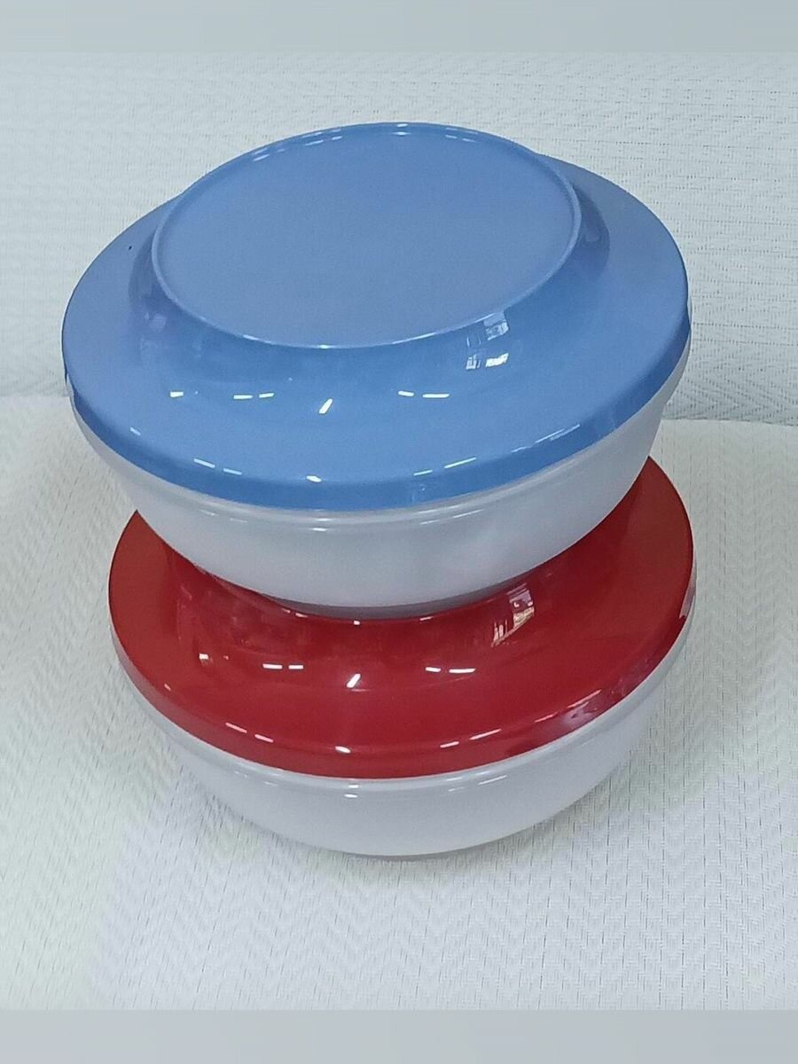 Чаша "Восток" (590мл), 2шт , крышка красная и синяя, Tupperware