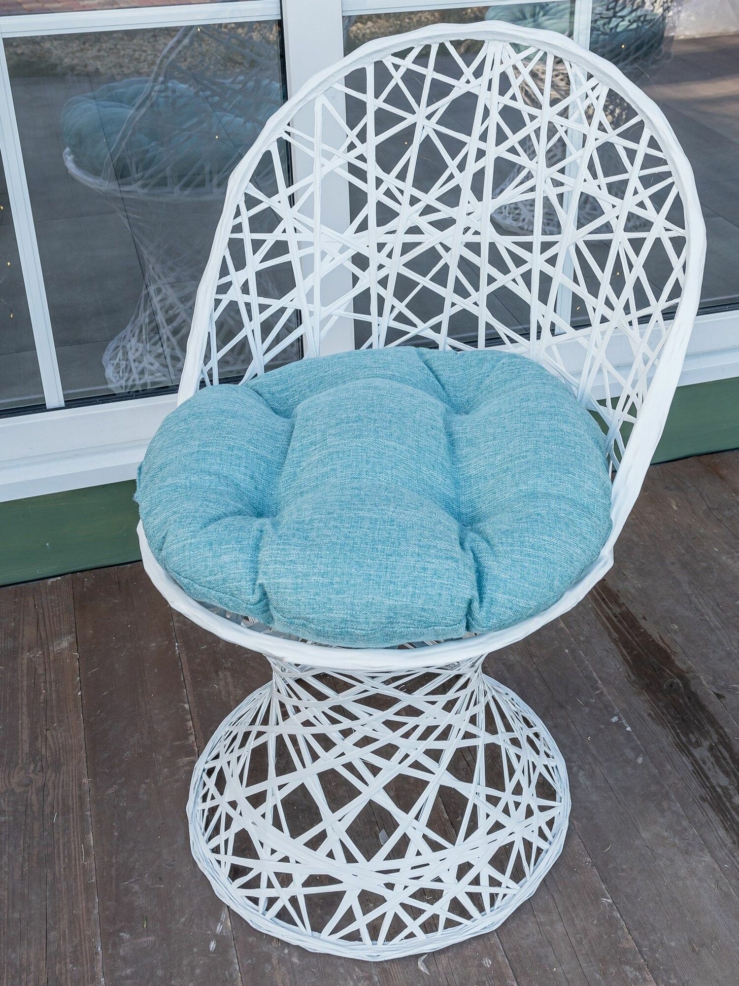 Всепогодное кресло садовое плетёное из ротанга для дома и дачи