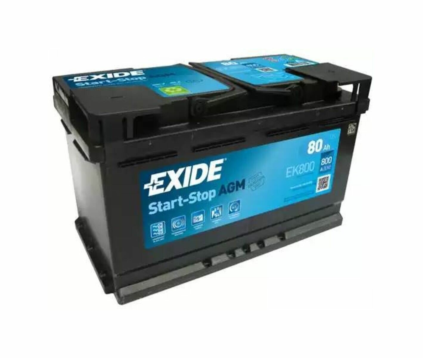 Аккумулятор 80 Ah 800A Start-Stop Agm (315Х175Х190)(Exide Ek800)