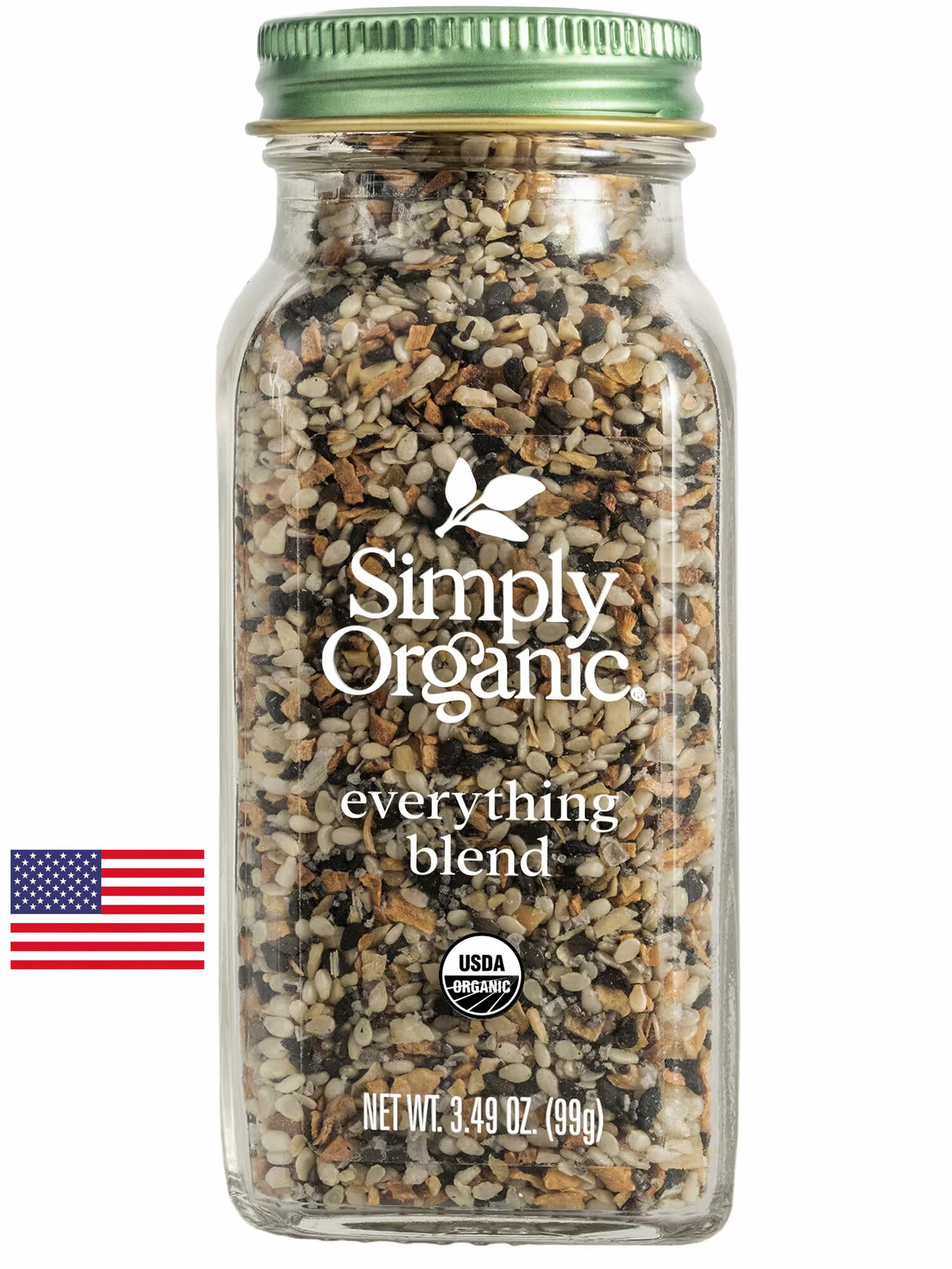 Органическая смесь Абсолютно Всё! Simply Organic в стеклянной баночке, 99 гр