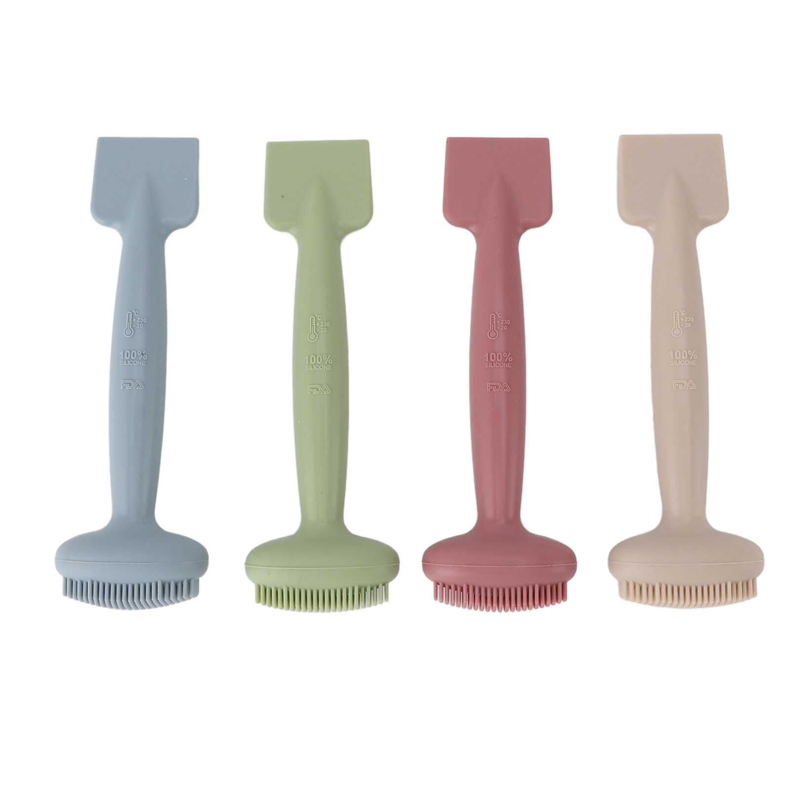 4pcs Двусторонняя маска для лица щетка Мягкая силиконовая маска для лицевой маски для салона красоты