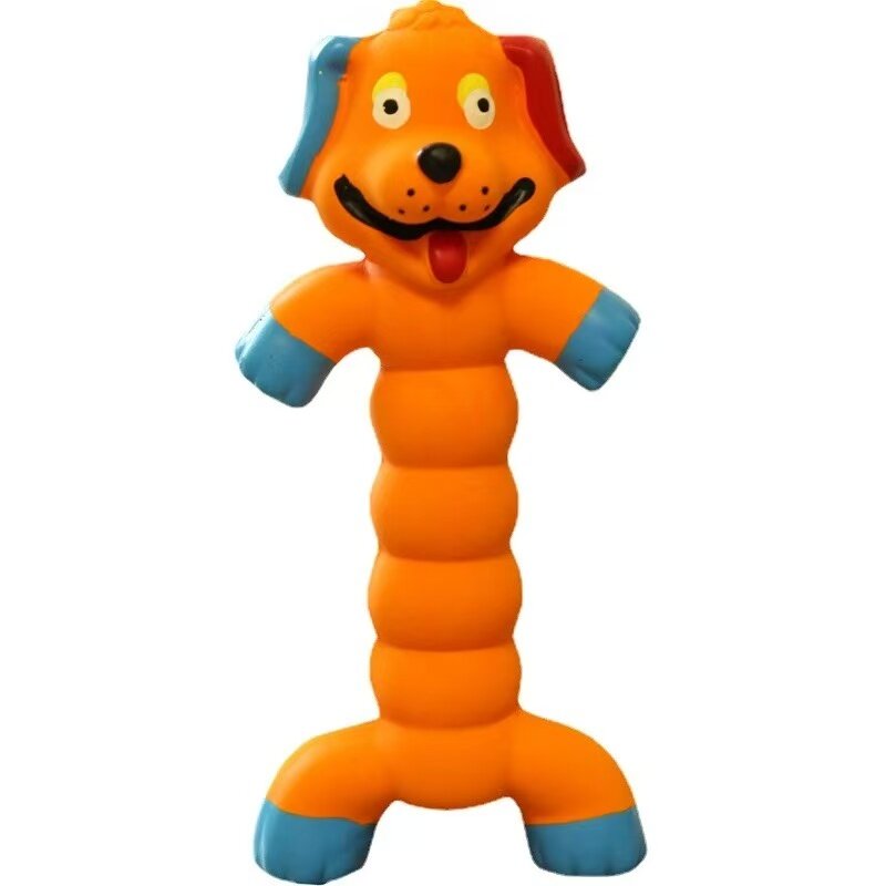 Той-пудель игрушка с пищалкой для чистки зубов, латексная жевательная для маленьких собак