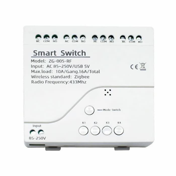 WiFi, Bluetooth, RF реле 4Ch ZG-005-RF