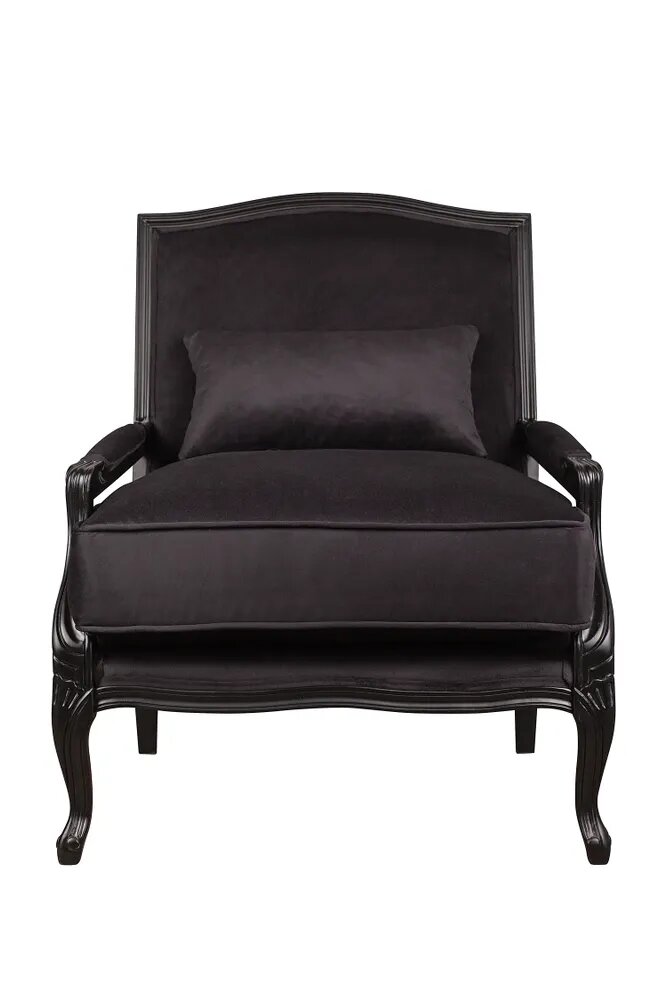 Классическое кресло Mak-interior "Trak black" из массива бука с подлокотниками