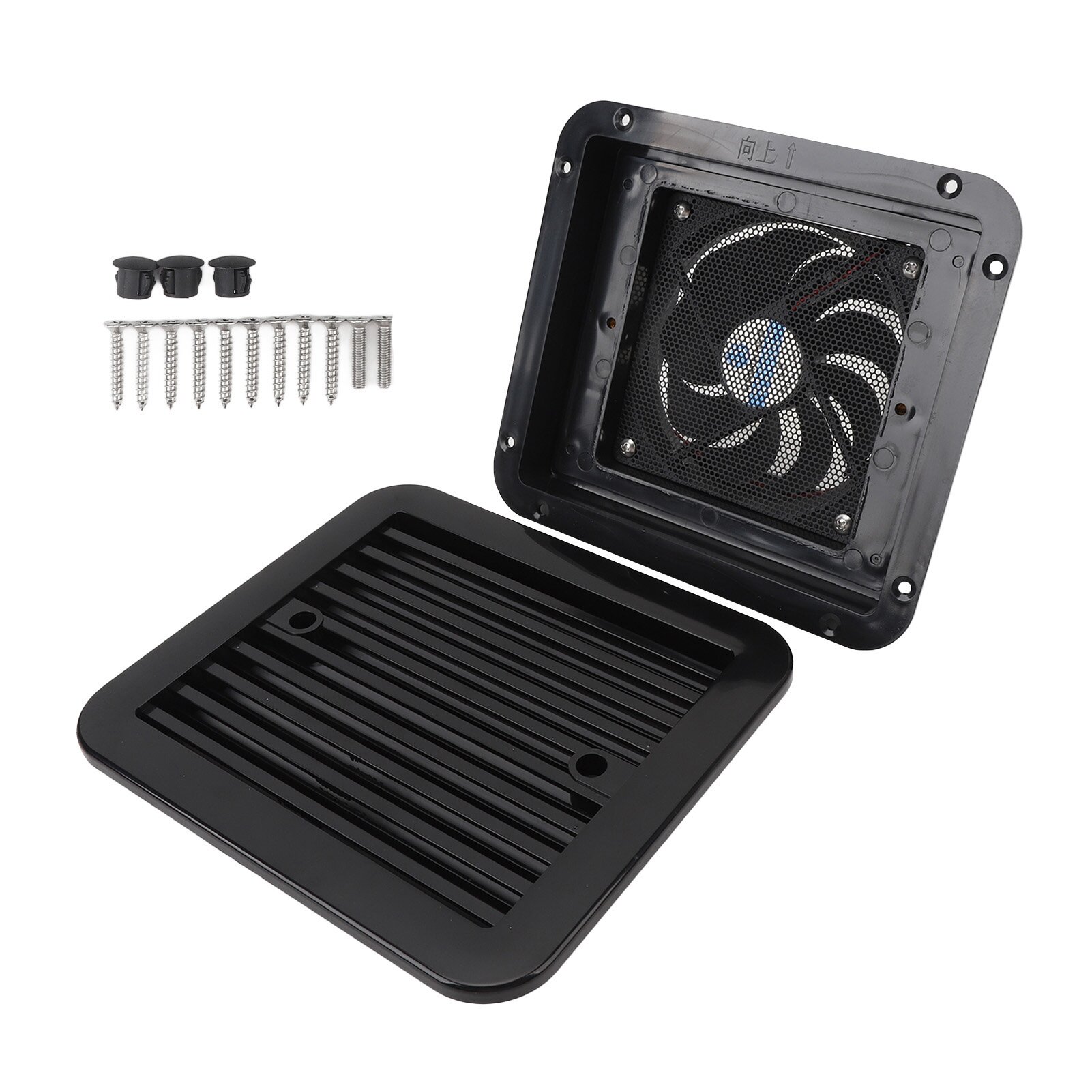 RV Side Vent Fan Single Way High Speed Waterproof 7.2W 24V Exhaust for Trailer Boat Yacht