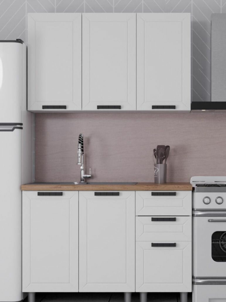 ARNIKA Кухонный гарнитур Лилия, 2м, фасады МДФ, цвет молочный