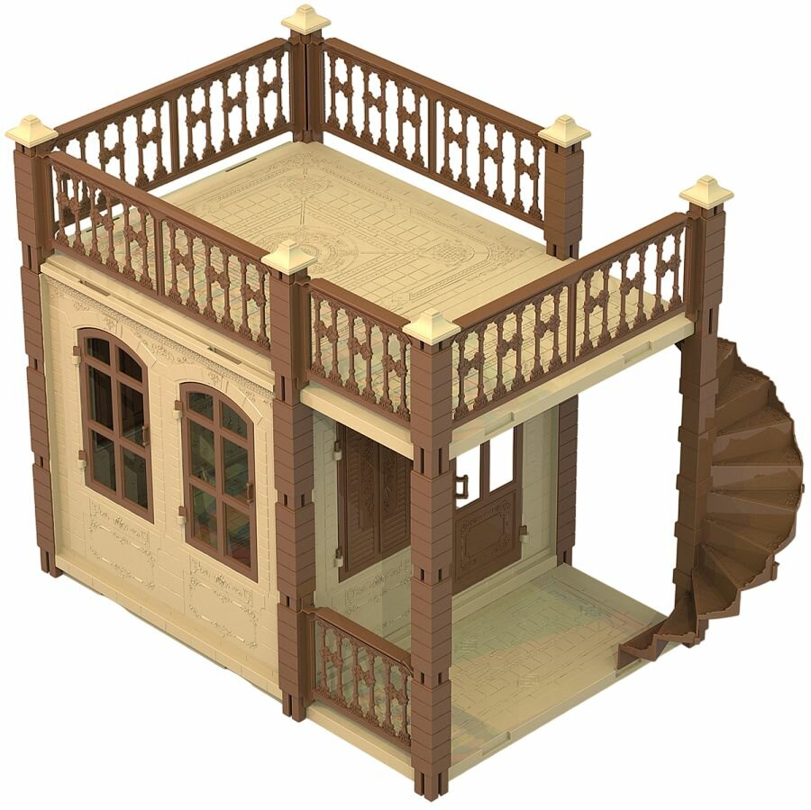 Кукольный дом "Замок принцессы", 1 этаж, размер 73.5 х 38.5 х 50.5 см, игрушечный домик для кукол, сюжетно-ролевой игровой набор для девочек, 83 детали