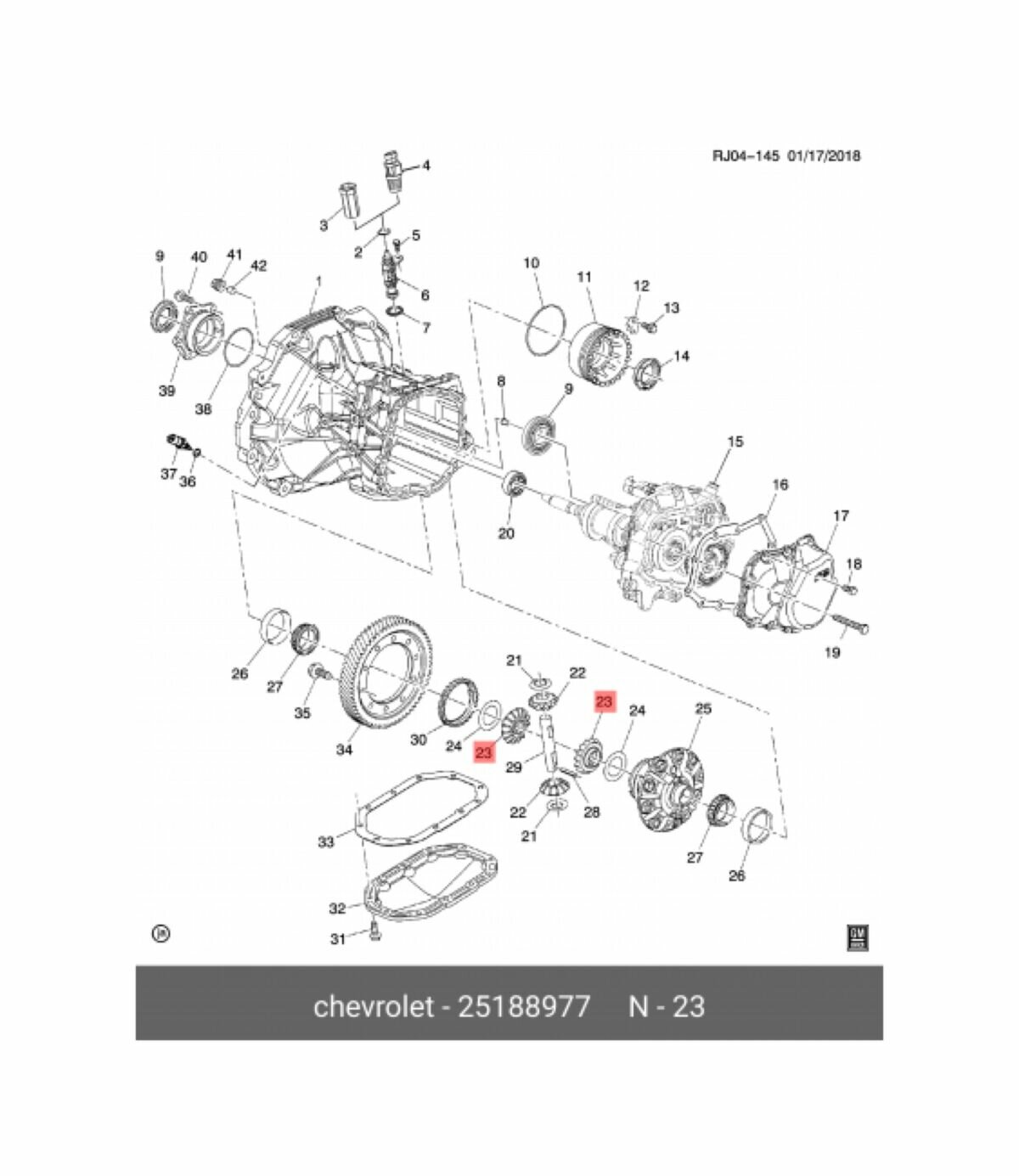Шестерня Дифференциала Кпп 2 Шт [Org](Gm/Opel/Chevrolet 25188977)