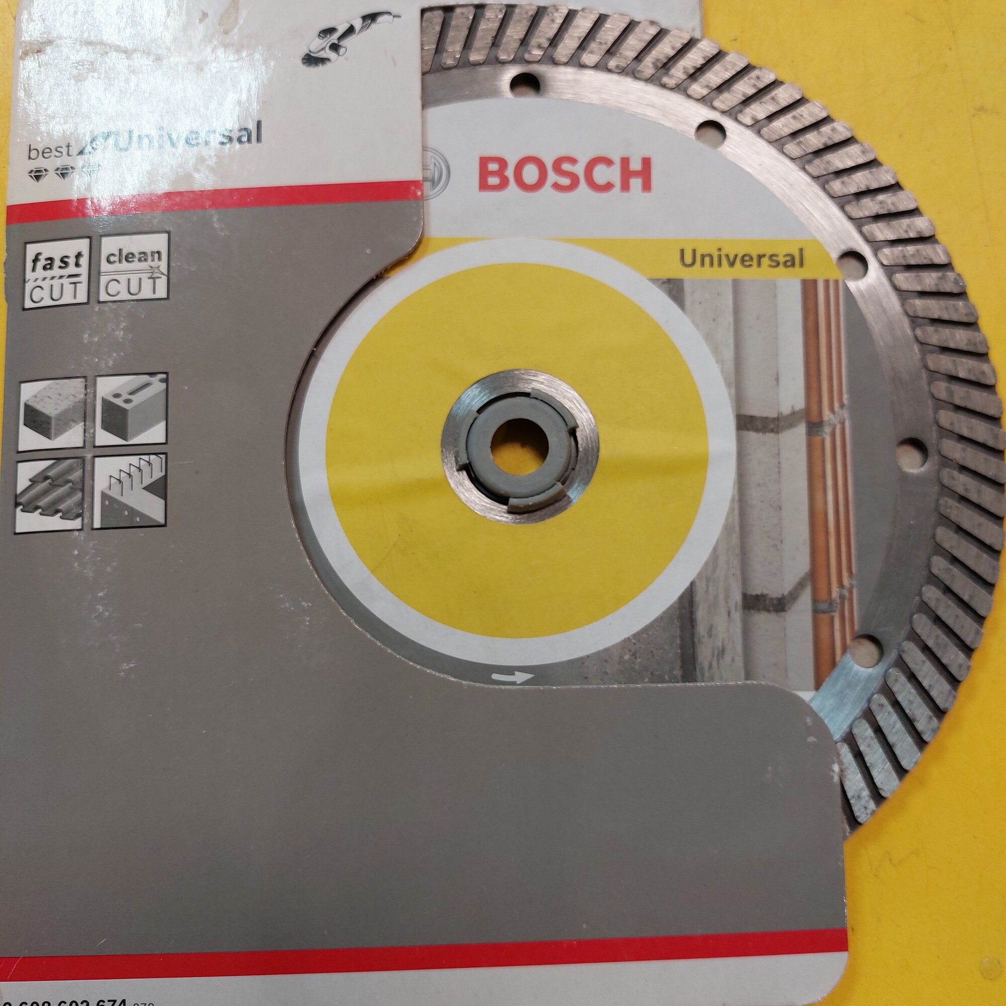 Алмазный диск универсальный Best for Universal Turbo 180×22,23×2,5×12 мм Bosch 2608602674