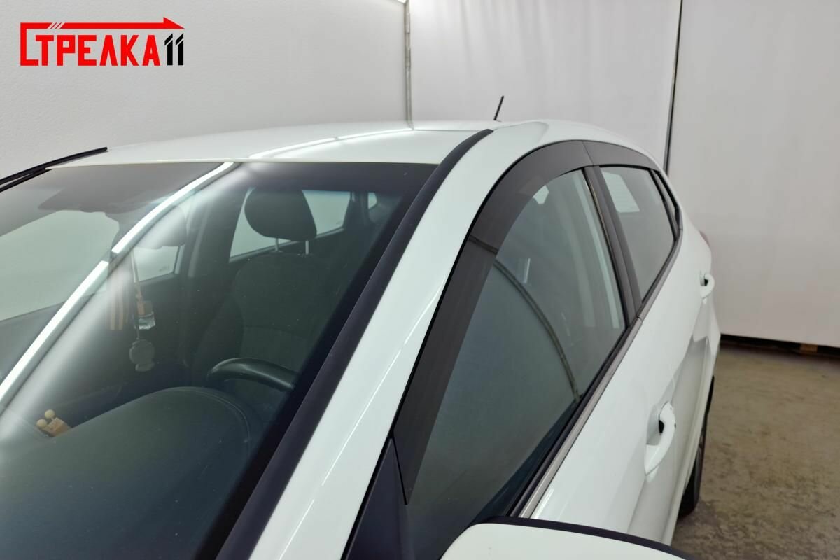 KIA RIO 2012-2017 - 2D Дефлекторы окон черные