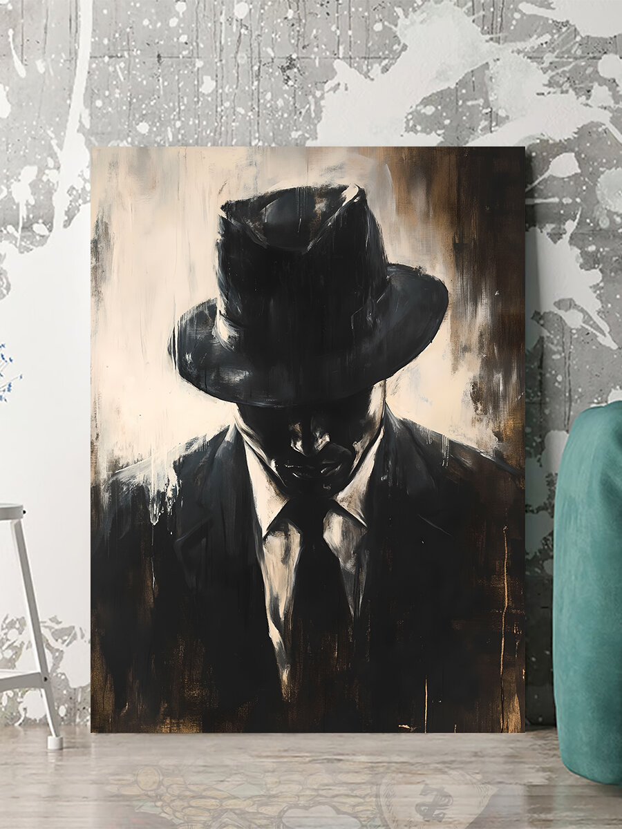 Картина на холсте - "Гангстеры, мафия", 40х60 см.