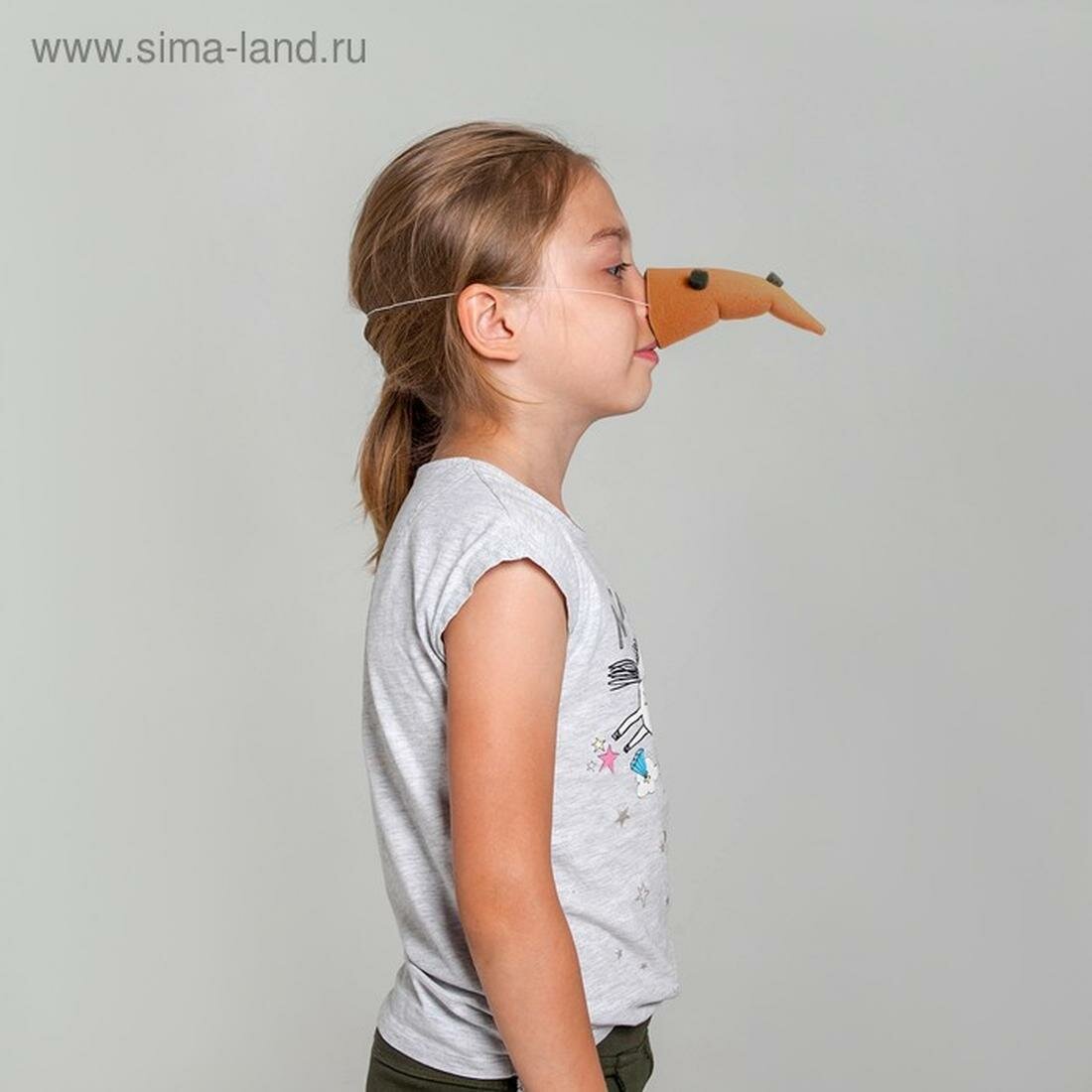 Нос "Бабы-Яги", Страна Карнавалия, поролон, на резиночке, 1 шт.