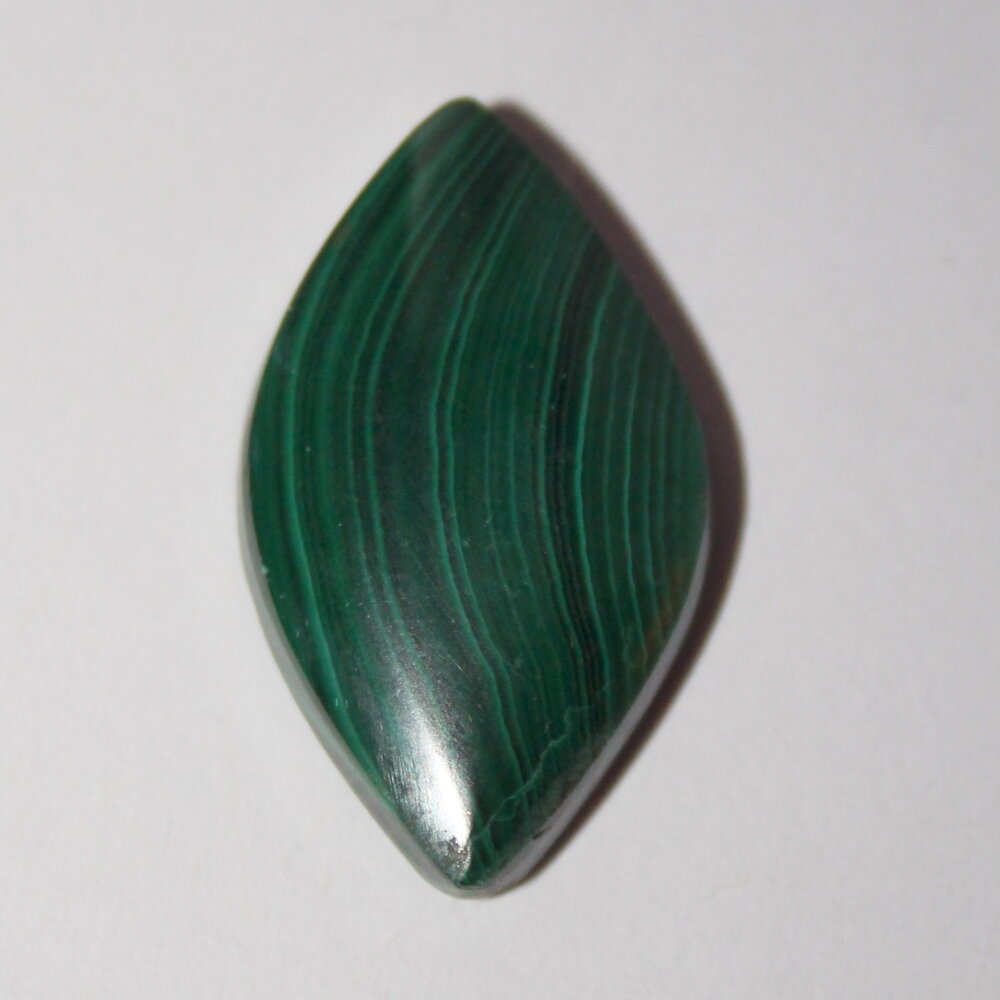 Малахит кабошон, натуральный камень, 24х24х3 мм, Урал, "True Stones"