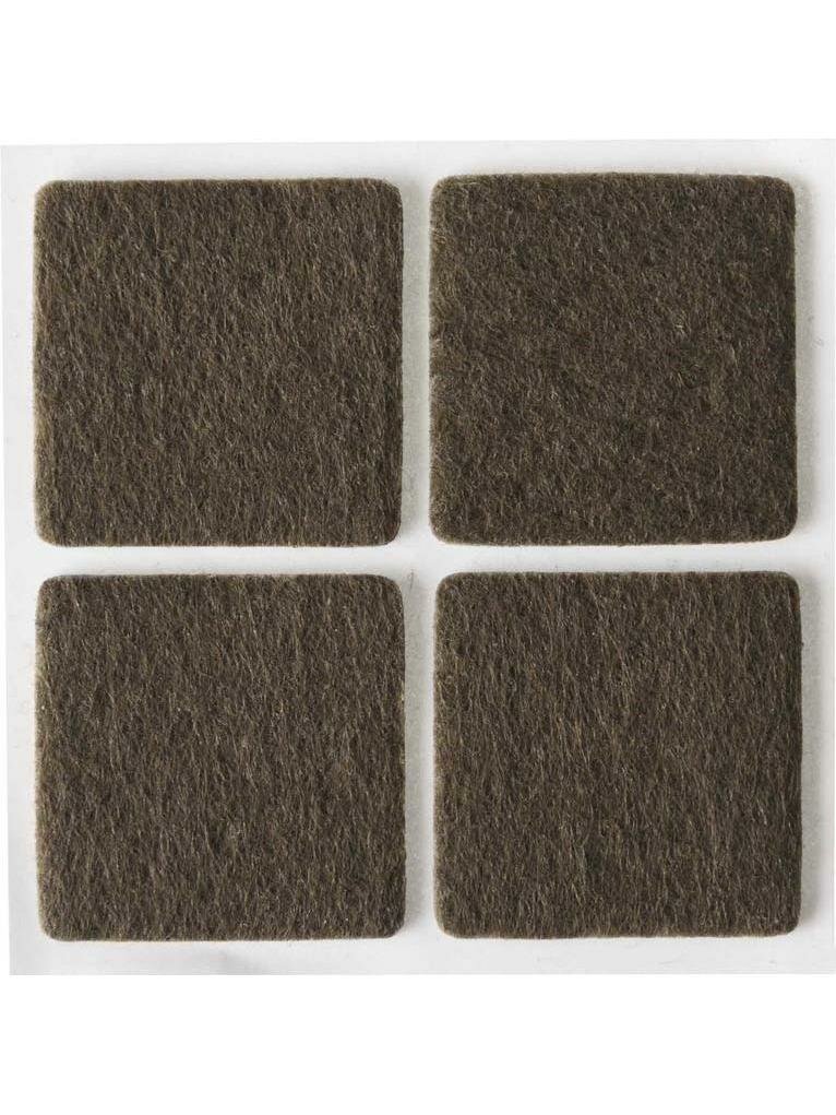 Набор Накладки STAYER "COMFORT" на мебельные ножки, самоклеящиеся, коричневые, 25*25 мм {40912-25} (4 шт/уп*5 упак)