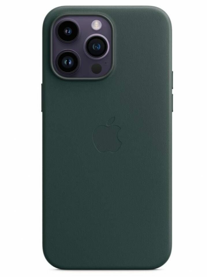 Чехол Apple для iPhone 14 Pro Max, с поддержкой MagSafe, кожаный "Forest Green"