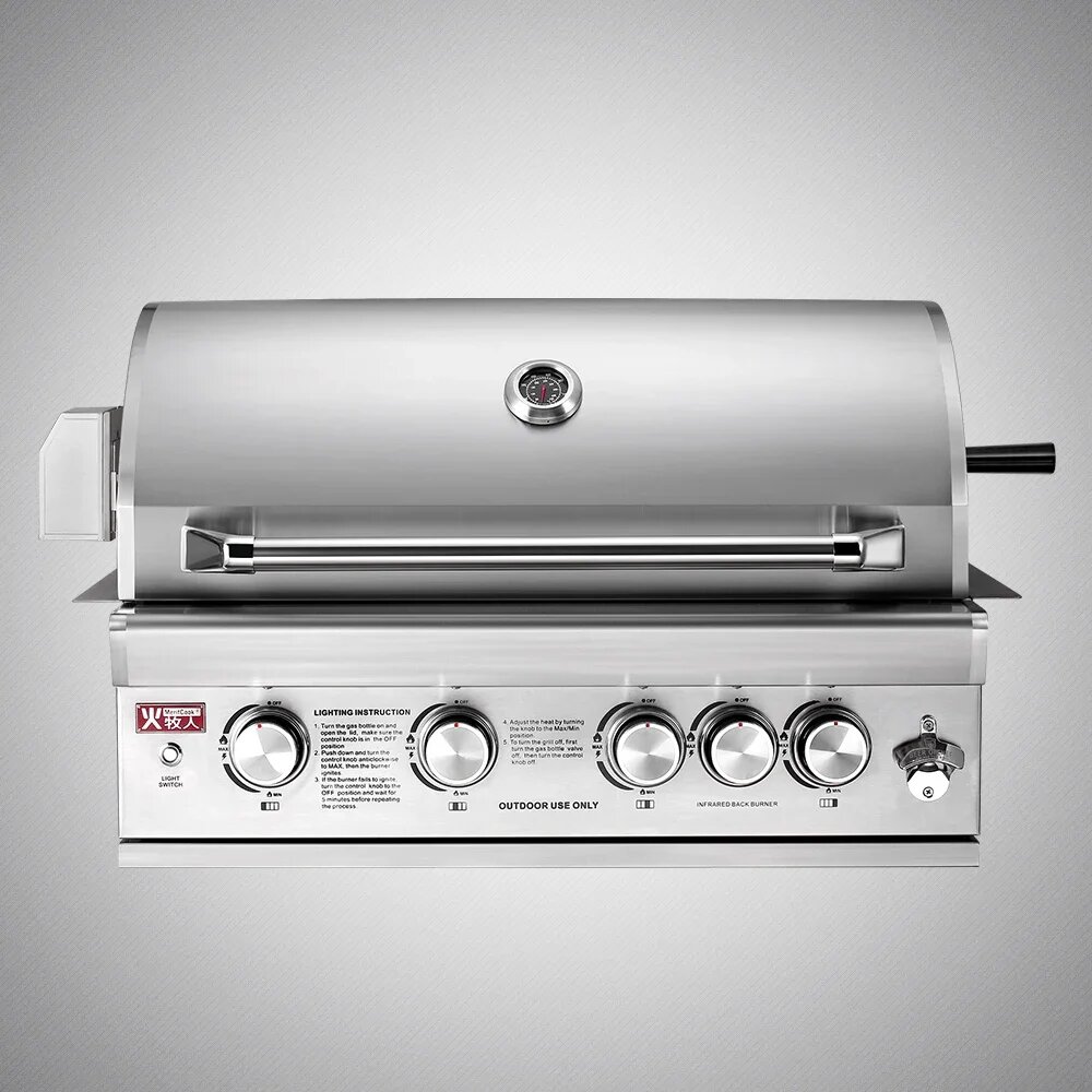 Газовый гриль HM-HNS-B4 (BG025A) из нержавеющей стали 304 Stainless steel