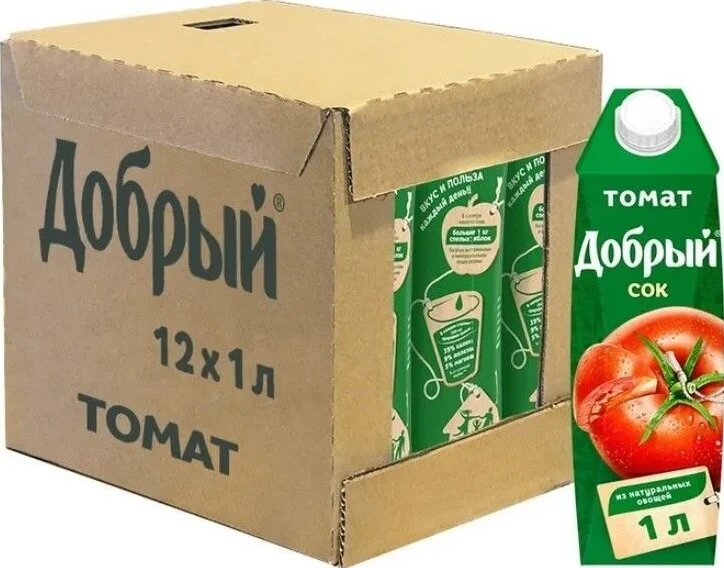 Добрый 1л. Томат (сок)/12шт. Добрый Соки и Нектары Производство - Россия