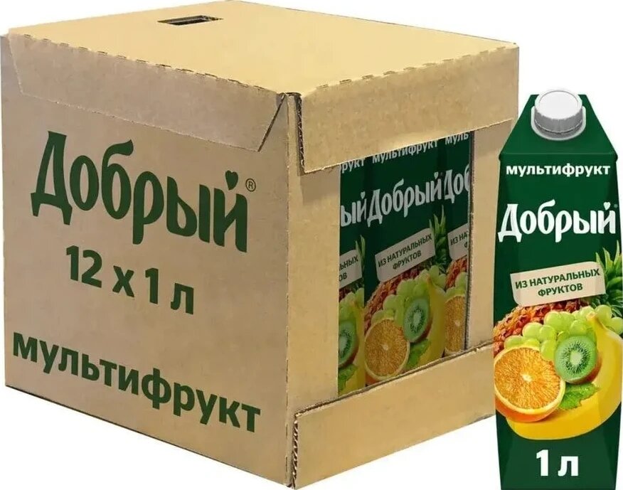 Добрый 1л. Мультифрут (нектар)/12шт. Добрый Соки и Нектары Россия