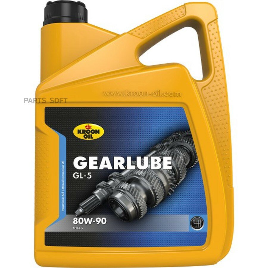 Масло трансмиссионное Gearlube GL-5 80W-90 5L ( 01325 ) от официального дистрибьютора, KROON-OIL, артикул 01325