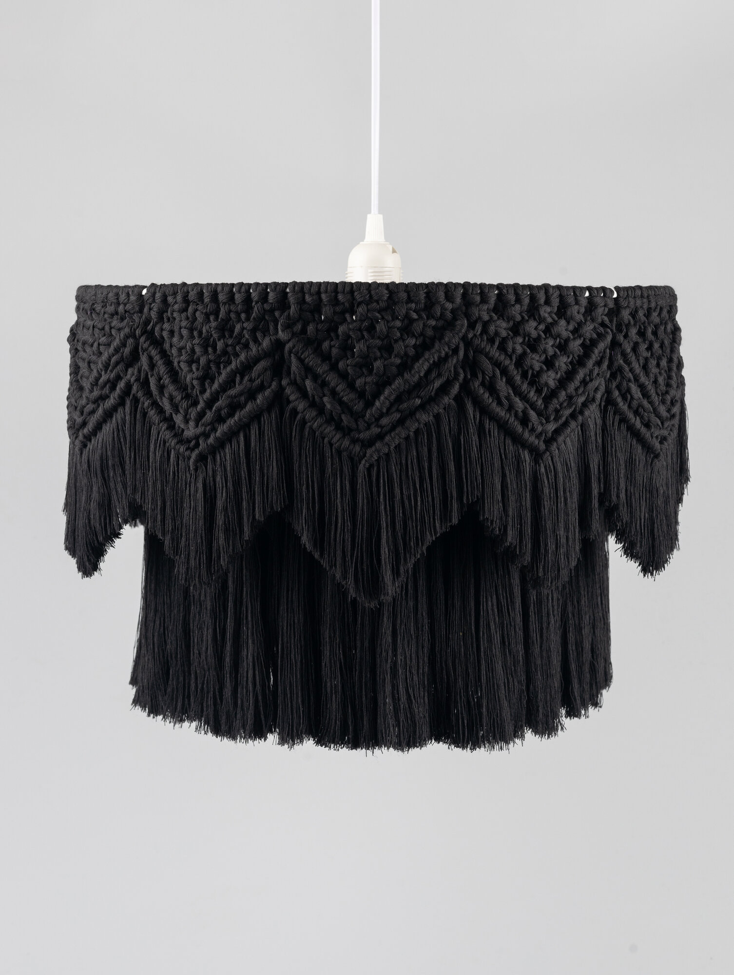 Светильник абажур макраме в стиле французского бохо Gothic Д40/30, Е27