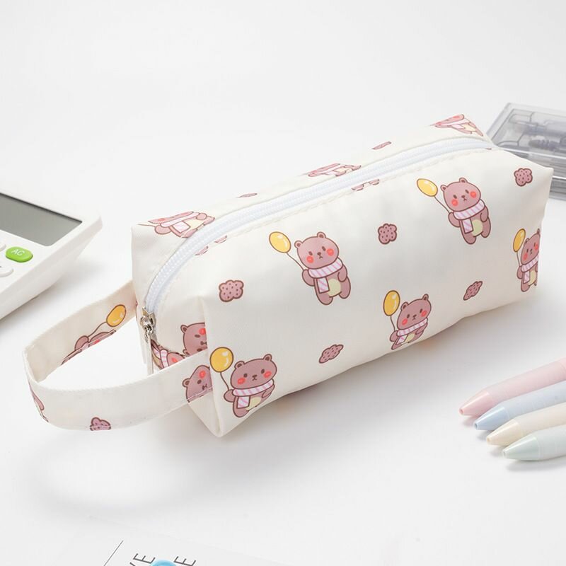 Пенал школьный с принтом мишки /В школу для девочки / Для мальчика