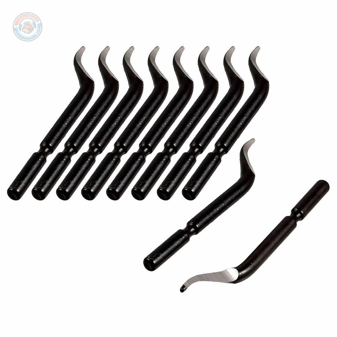 Сменные лезвия для снятия заусенцев BK3010 S150, 10 шт, металлические черные ножи для обработки металла, пластика и дерева, комплект запасных лезвий без ручки