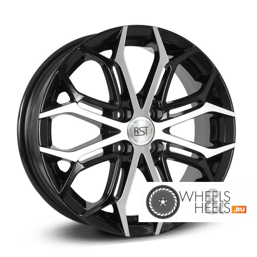 Диск автомобильный литой RST R126 16x6 4x98 et33 dia58.6 Черный с полированной лицевой поверхностью