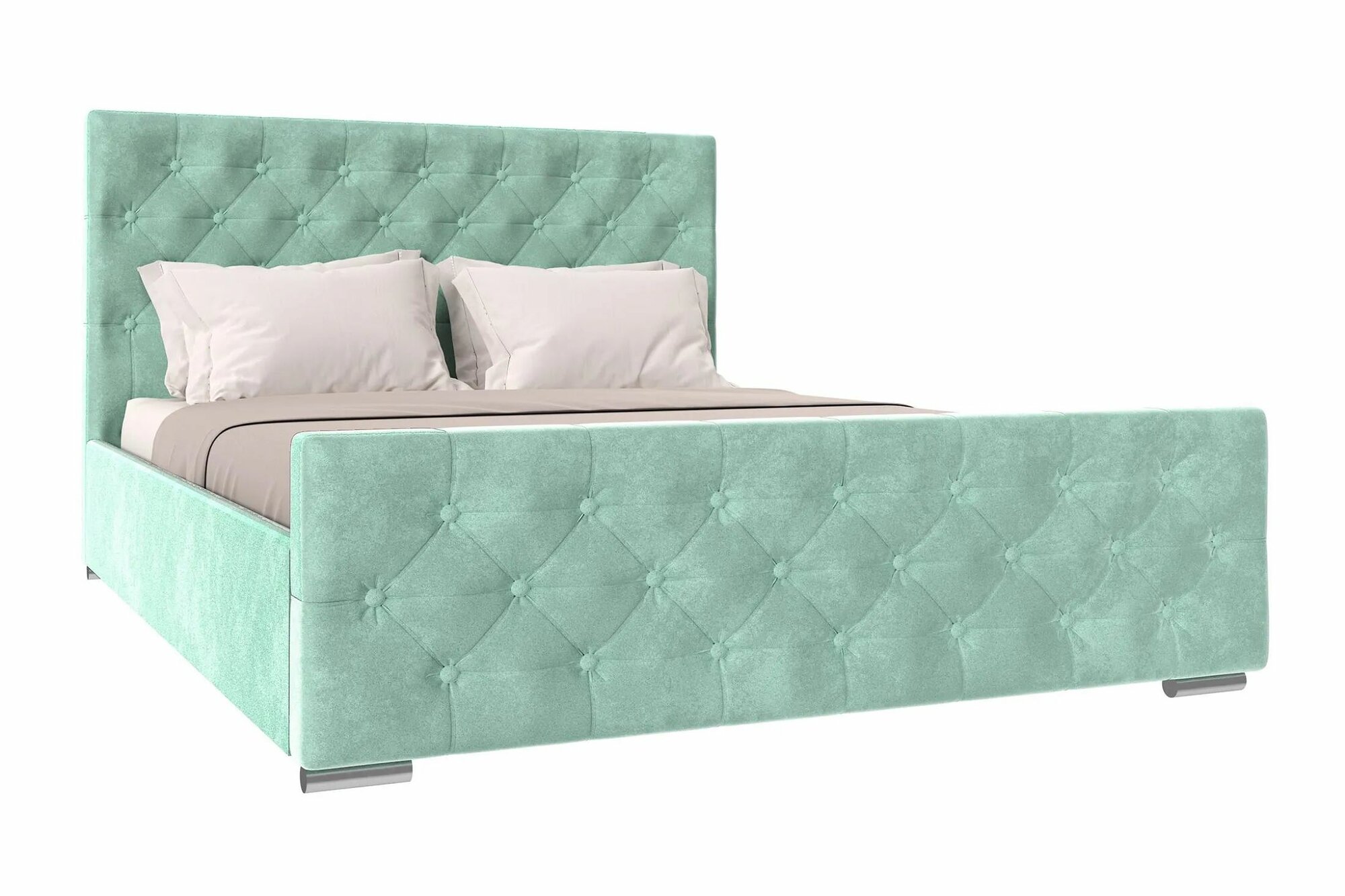 Кровать Мишель велюр мята