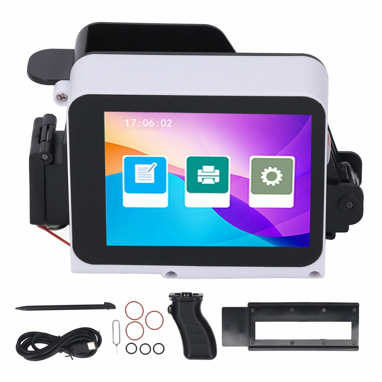 Ручной принтер 12,7 мм струйный печатный станок для штрих-кода, даты, этикетки, номера партии, поддержка нескольких языков, материалов