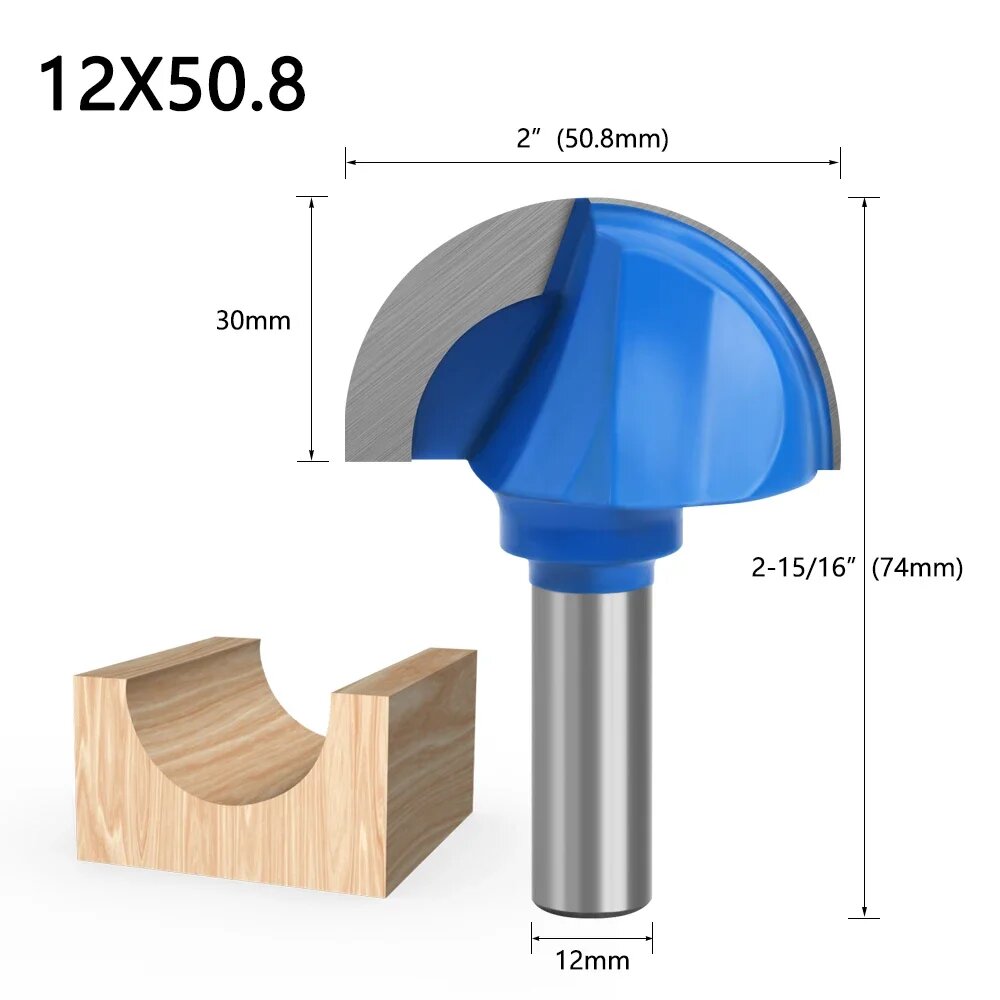 Фреза по дереву из сплава вольфрама и кобальта 1/2", 12,7 мм 14