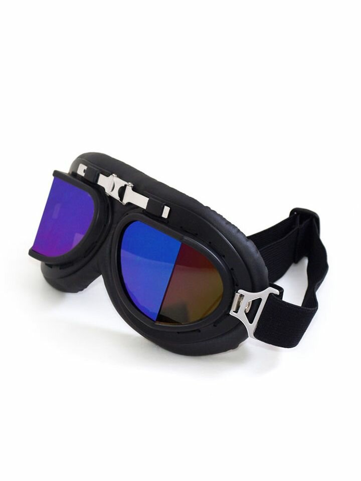 Ретро мотоциклетные очки, серебристо-бронзовые, ветронепроницаемые