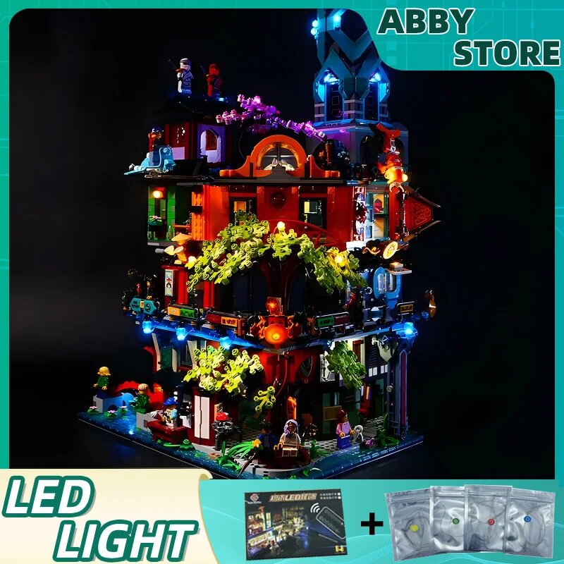 Комплект радиоуправляемых светодиодных фонарей своими руками для городских садов LEGO 71741 NINJAGO (только светодиодный светильник, без модели блоков)