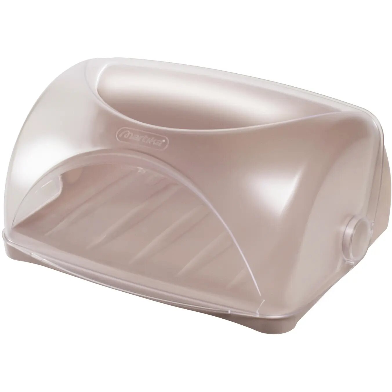 Хлебница пластиковая 'Грана' 7.4л, цвет мокко, с ребрами для свежести