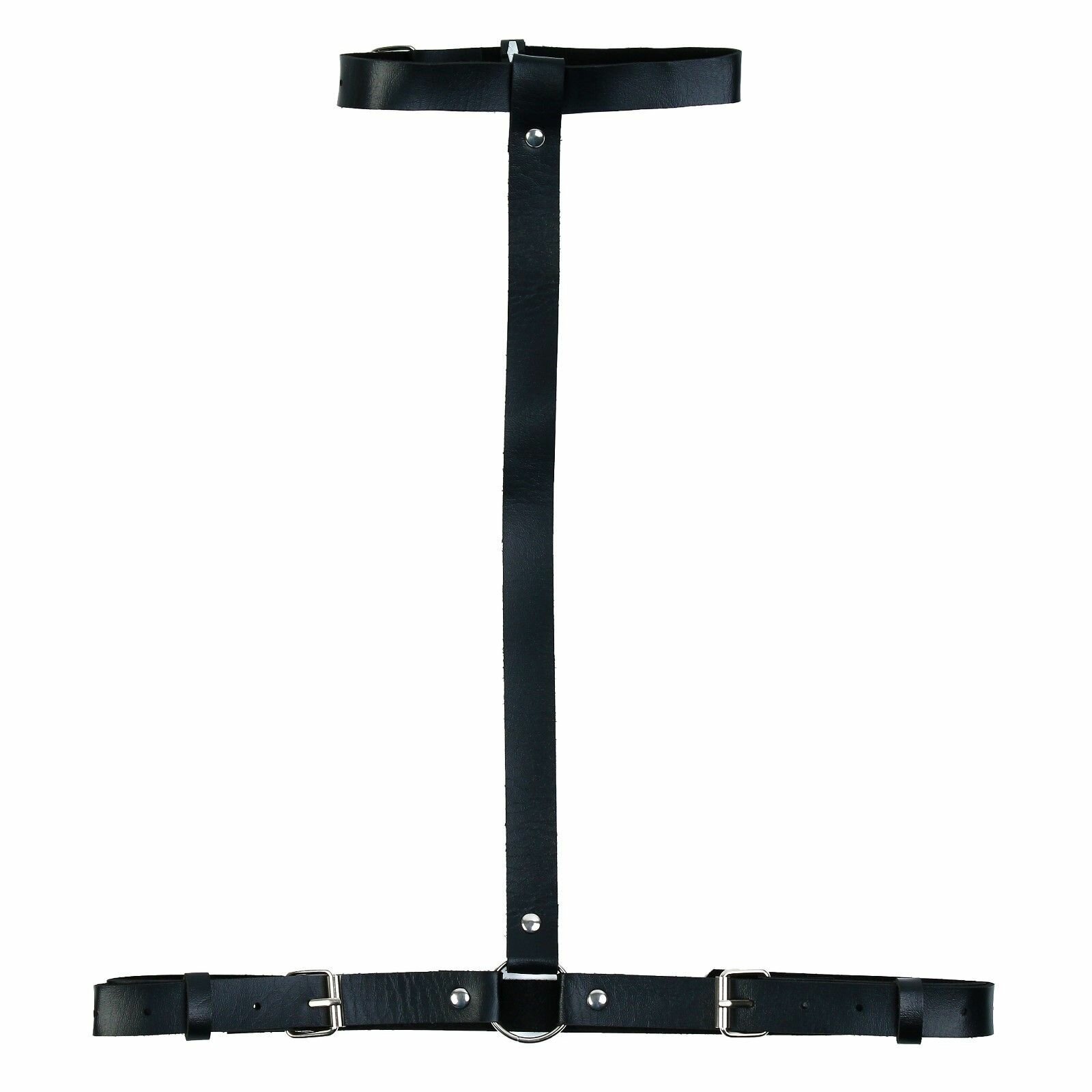 Портупея БДСМ Оки-Чпоки, женская, на грудь, регулируемые ремни, экокожа, черный