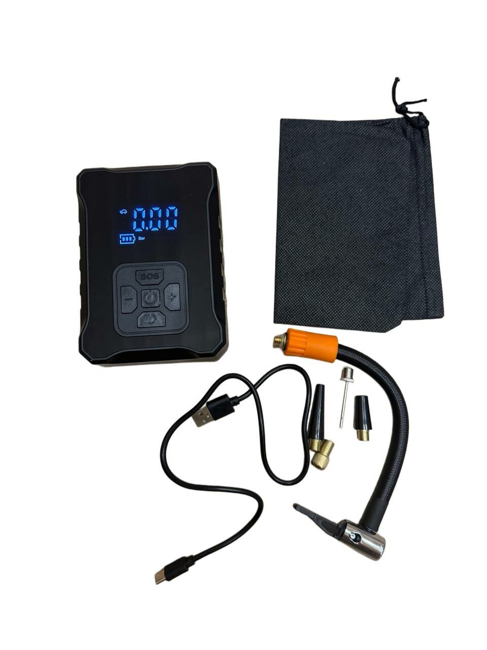 Компрессор для подкачки шин (автомобиль, мото, велосипед)