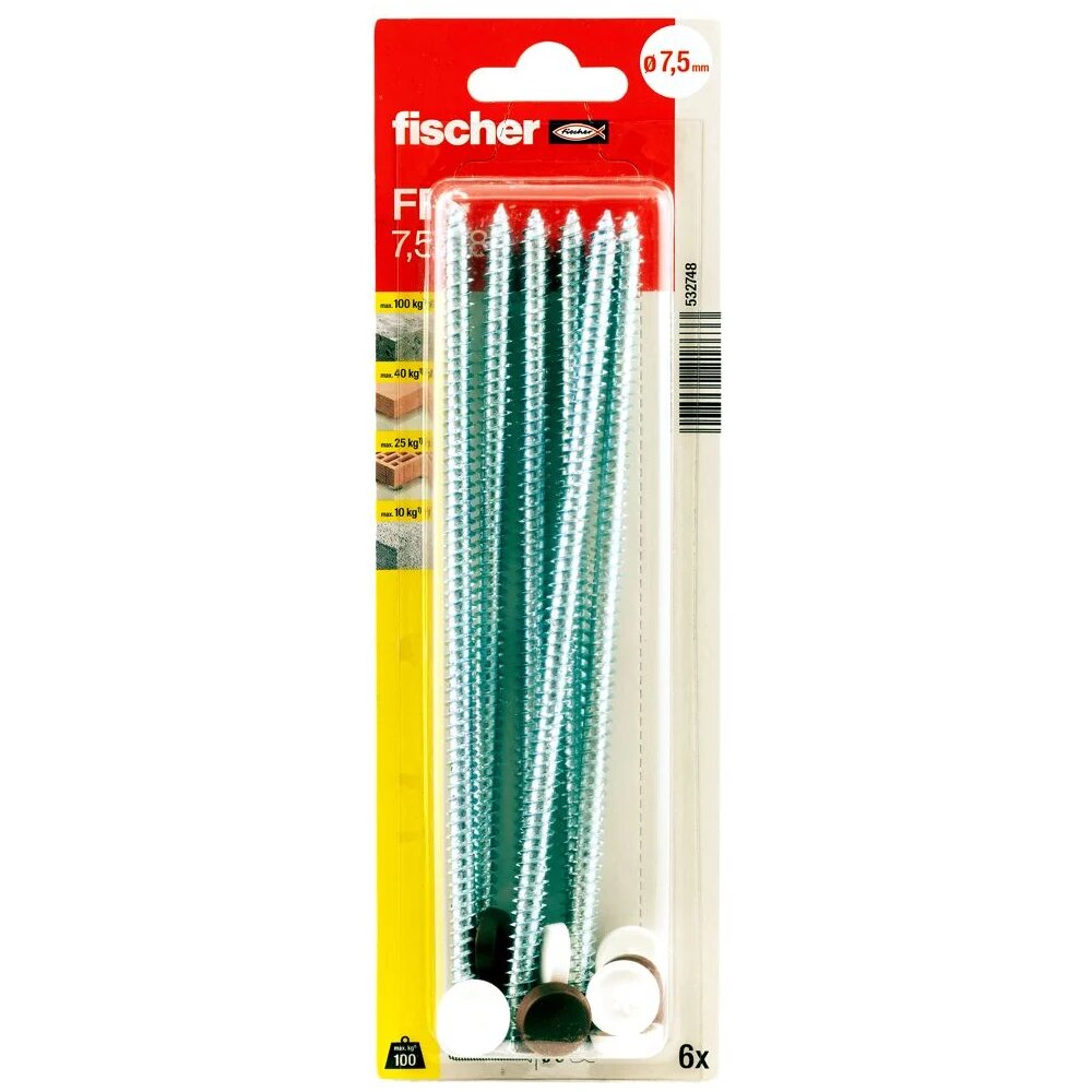 Fischer шуруп Д/крепления РАМ FFS 7,5x182 K_6ШТ 532748
