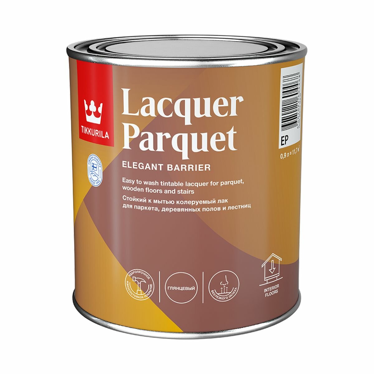 Лак паркетный Tikkurila LACQUER PARQUET, глянцевый, 0.9 л