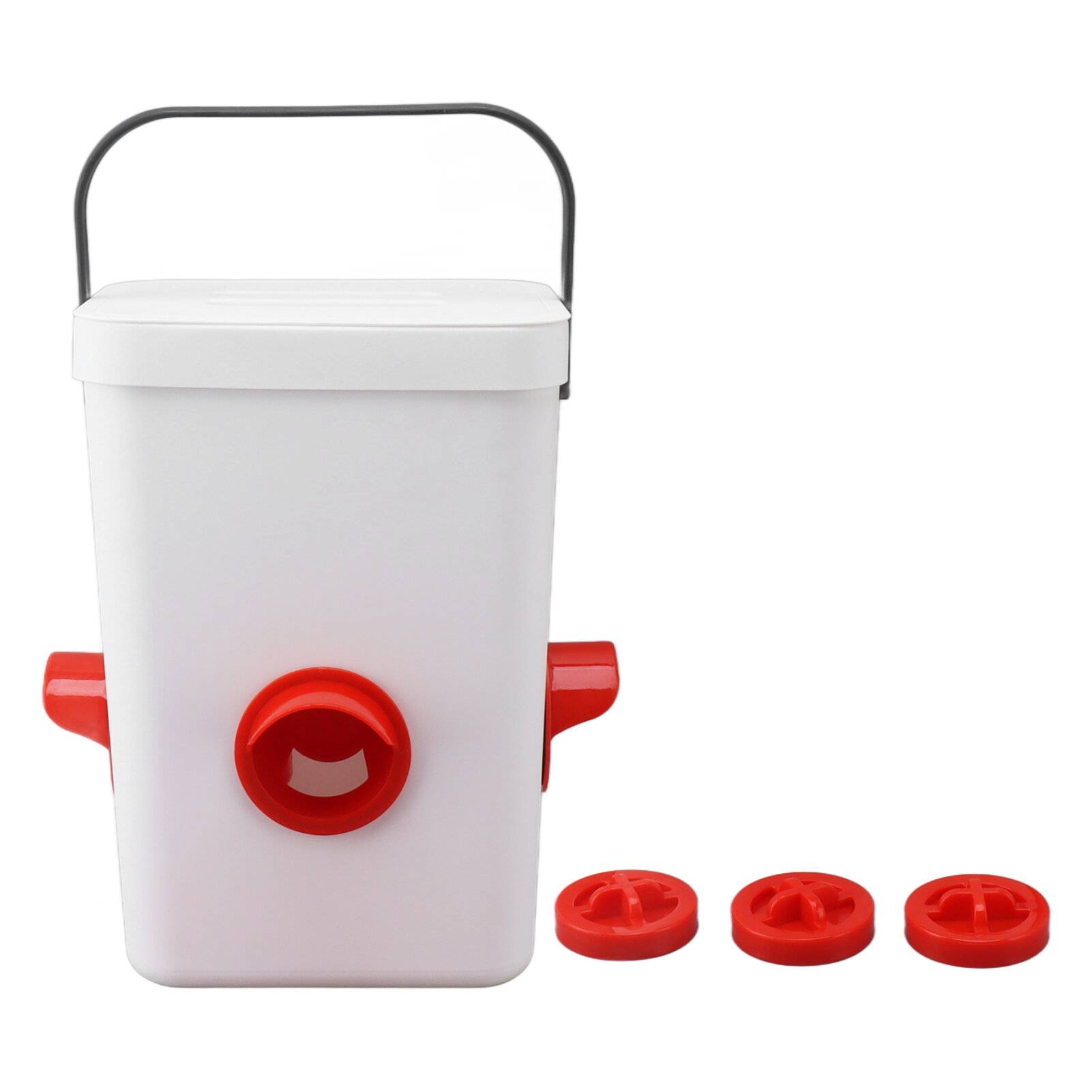 Автоматическая кормушка для кур, 12 л, ручная кормушка для кур с 3 отверстиями, набор для куриной птицы