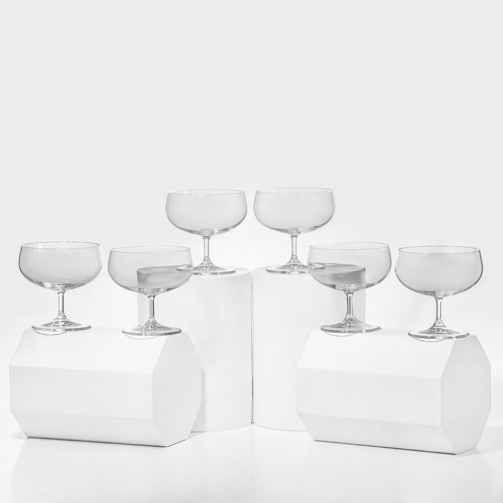 Набор креманок "Пион", 300 мл, набор 6 шт, стекло, прозрачный