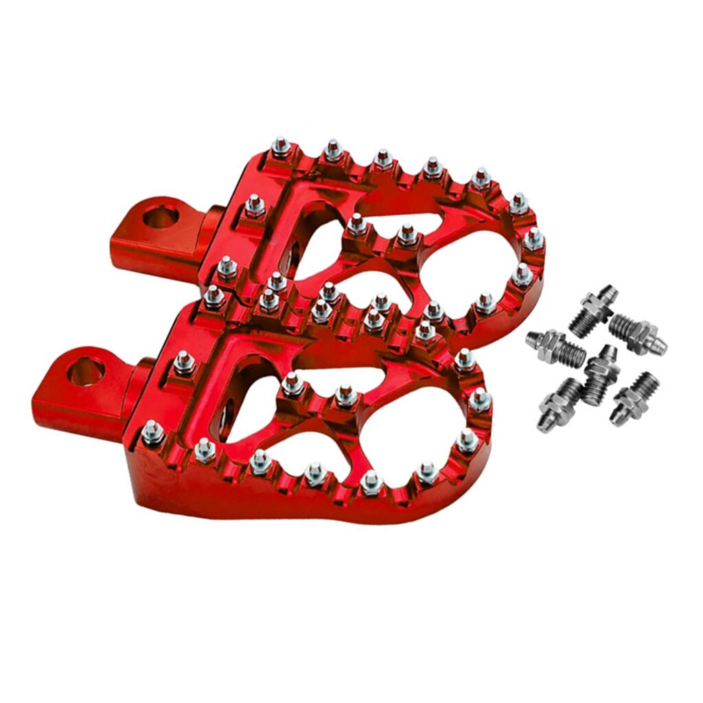 Прочные подножки для мотоцикла из алюминиевого сплава, винтажный дизайн, противоскользящие поверхности, универсальная установка, 2 шт