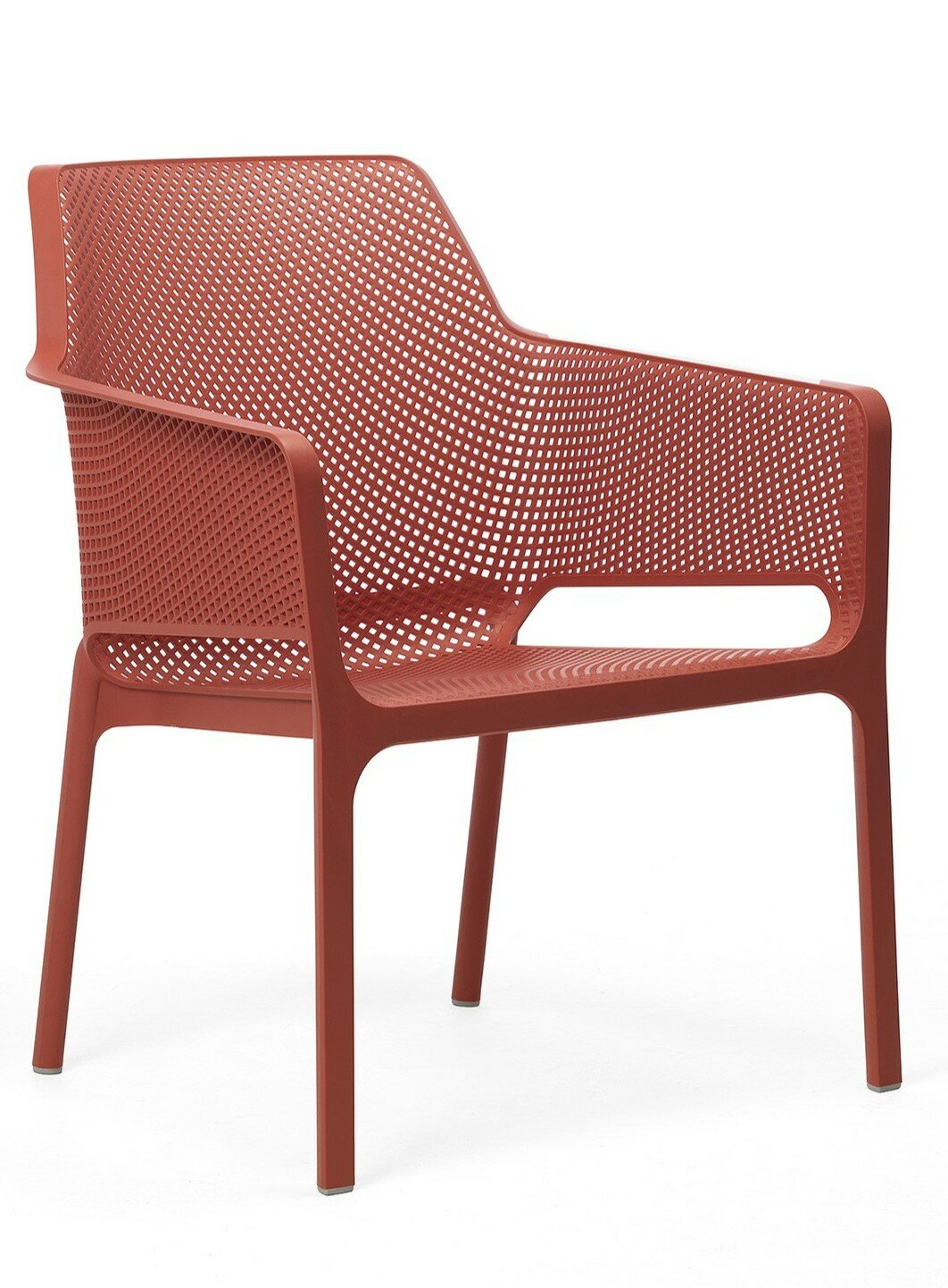 Садовое кресло пластиковое Nardi Net Relax, Италия, для веса до 120 кг, цвет коралловый