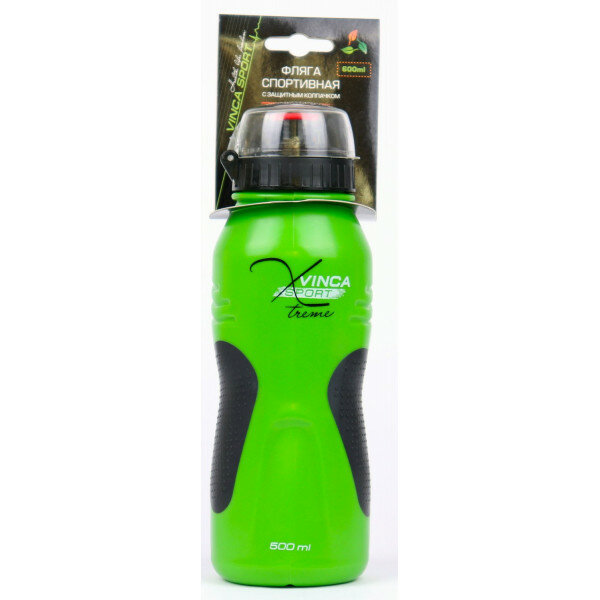 Фляга велосипедная с защитой от пыли зеленая VSB39