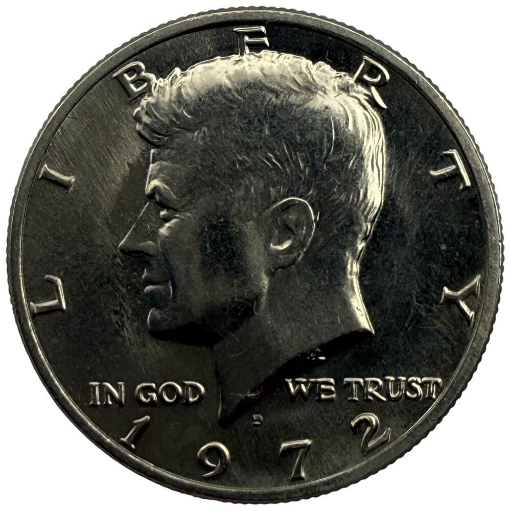 США 50 центов (1/2 доллара) 1972 г. (Полдоллара Кеннеди) (D)