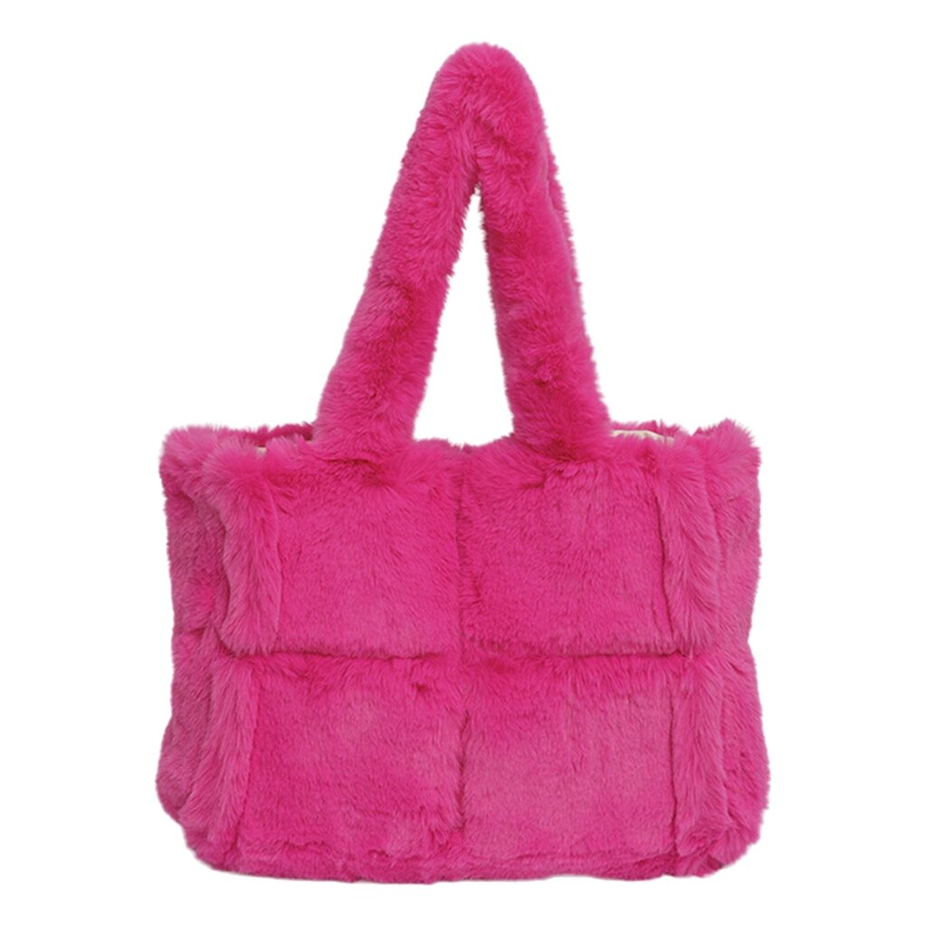 Модная женская сумка из мягкого плюша, зимняя сумочка с меховой ручкой через плечо на каждый день