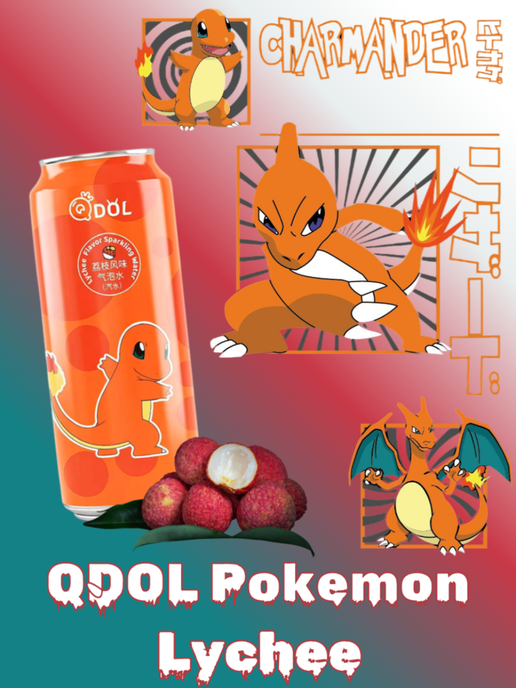 Напиток газированный QDOL со вкусом сочного личи 500 мл, Китай